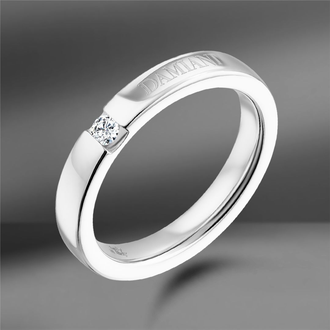 Золотое кольцо Damiani veramore с бриллиантом купить в Москве
