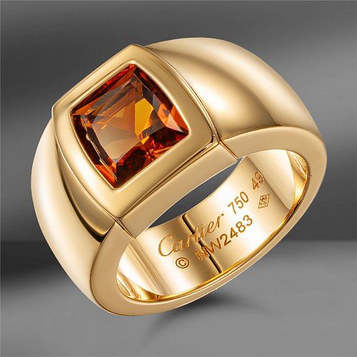 Золотое кольцо с цитрином Cartier La dona купить в Москве